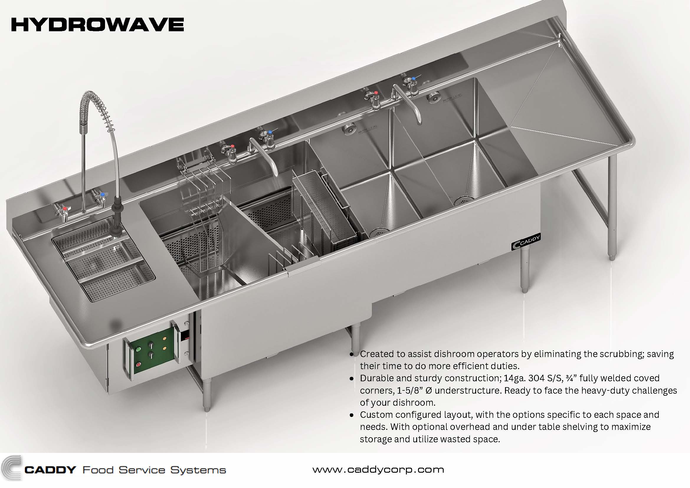 Caddy Corporation - HydroWave Jet Powered Soak Sink